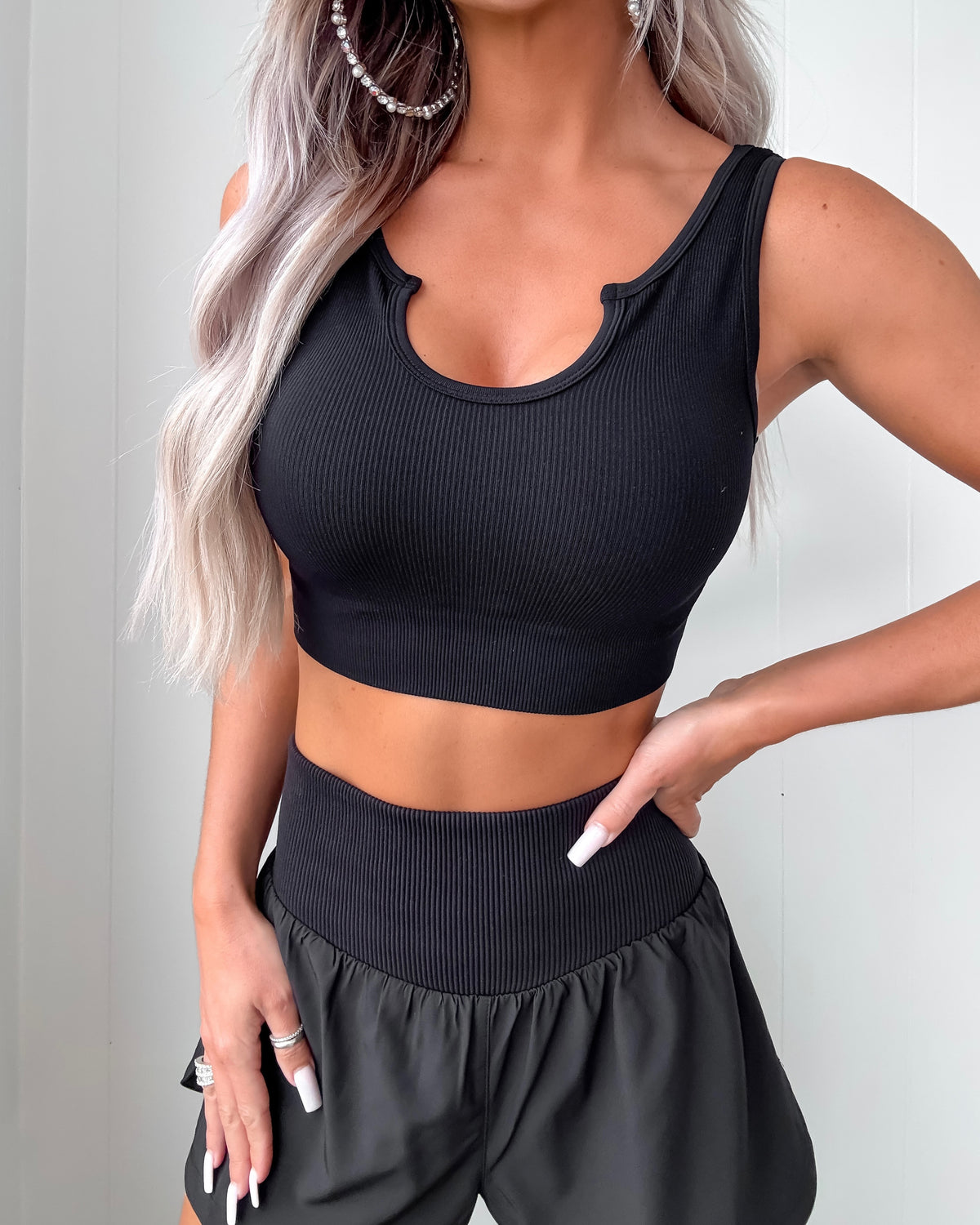 Strive Seamless Crop Tank - Black | Bar T Boutique LLC