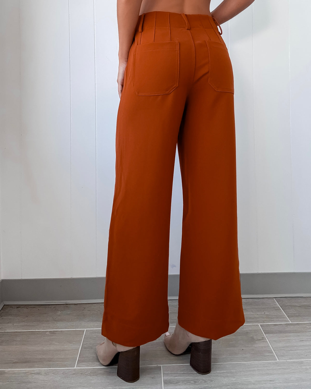 Colette Cropped Wide Leg Pants - Rust | Bar T Boutique