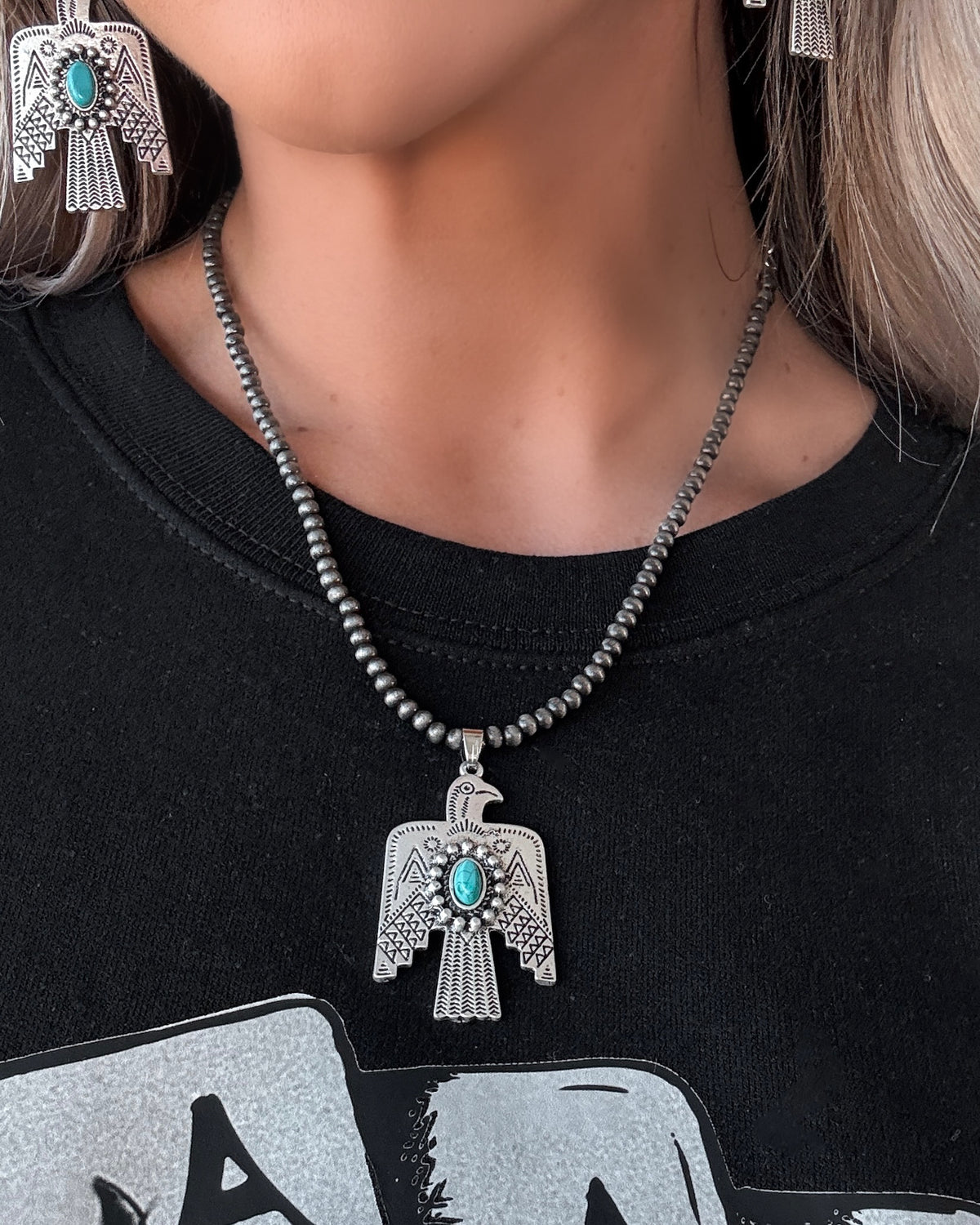 Spirit Wind Thunderbird Turquoise Necklace | Bar T Boutique LLC