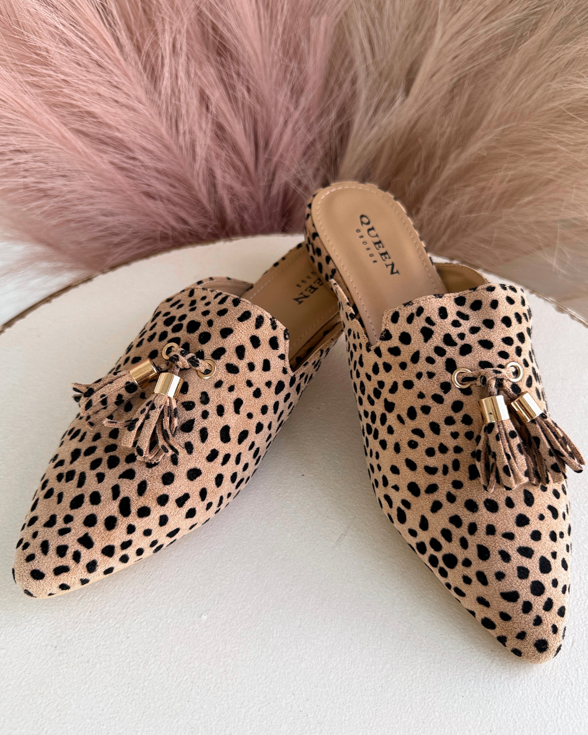 Darcy Pointed Tassel Mules - Leopard | Bar T Boutique LLC