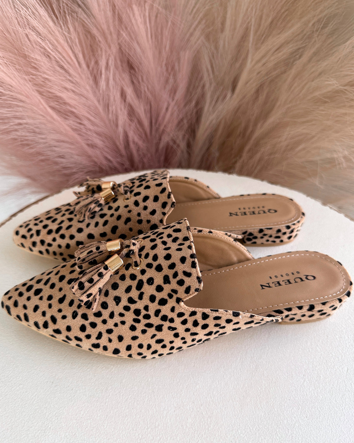 Darcy Pointed Tassel Mules - Leopard | Bar T Boutique LLC
